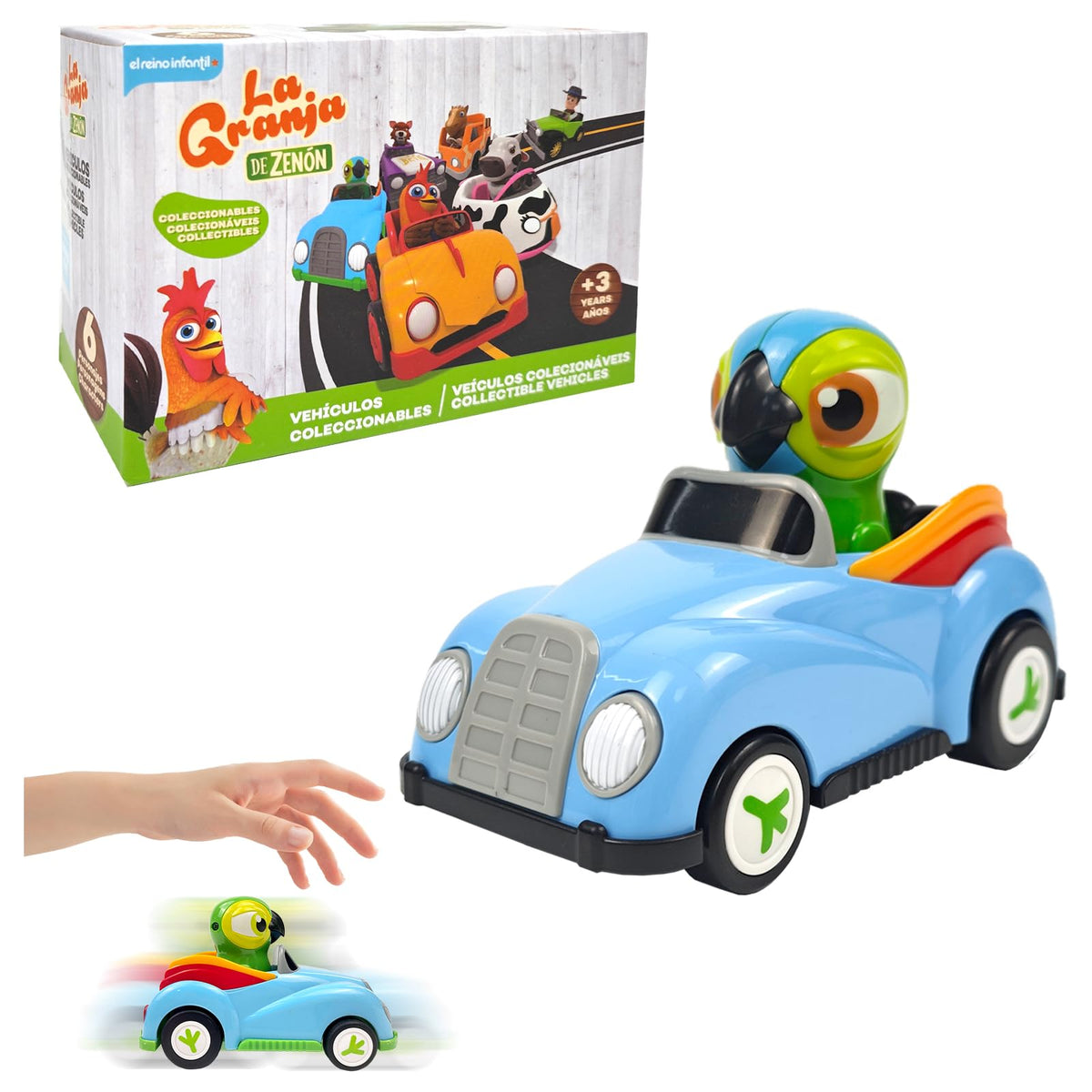 TOYMAKER La Granja De Zenon Pull Back Cars Lorito Pepe Bird Toys for T ...